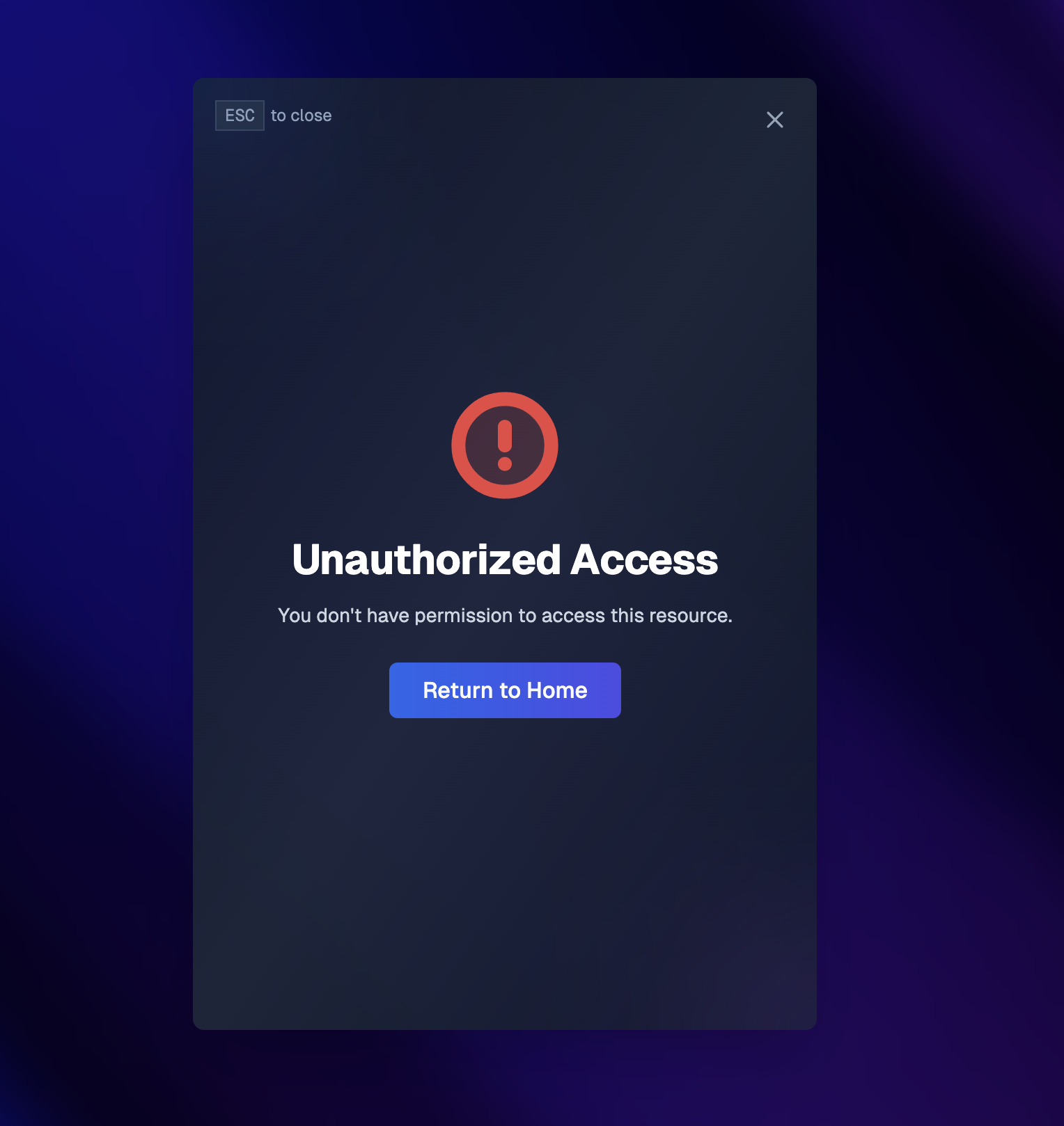 v0 - Animated unauthorized page - v0 by Vercel